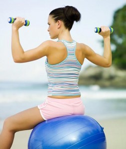 Shoulder Press on a Stability Ball | Video Demonstration